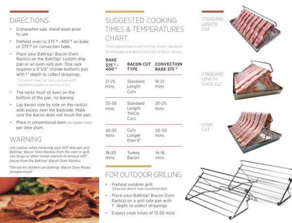 Directions - BaKrisp® Bacon Oven Racks